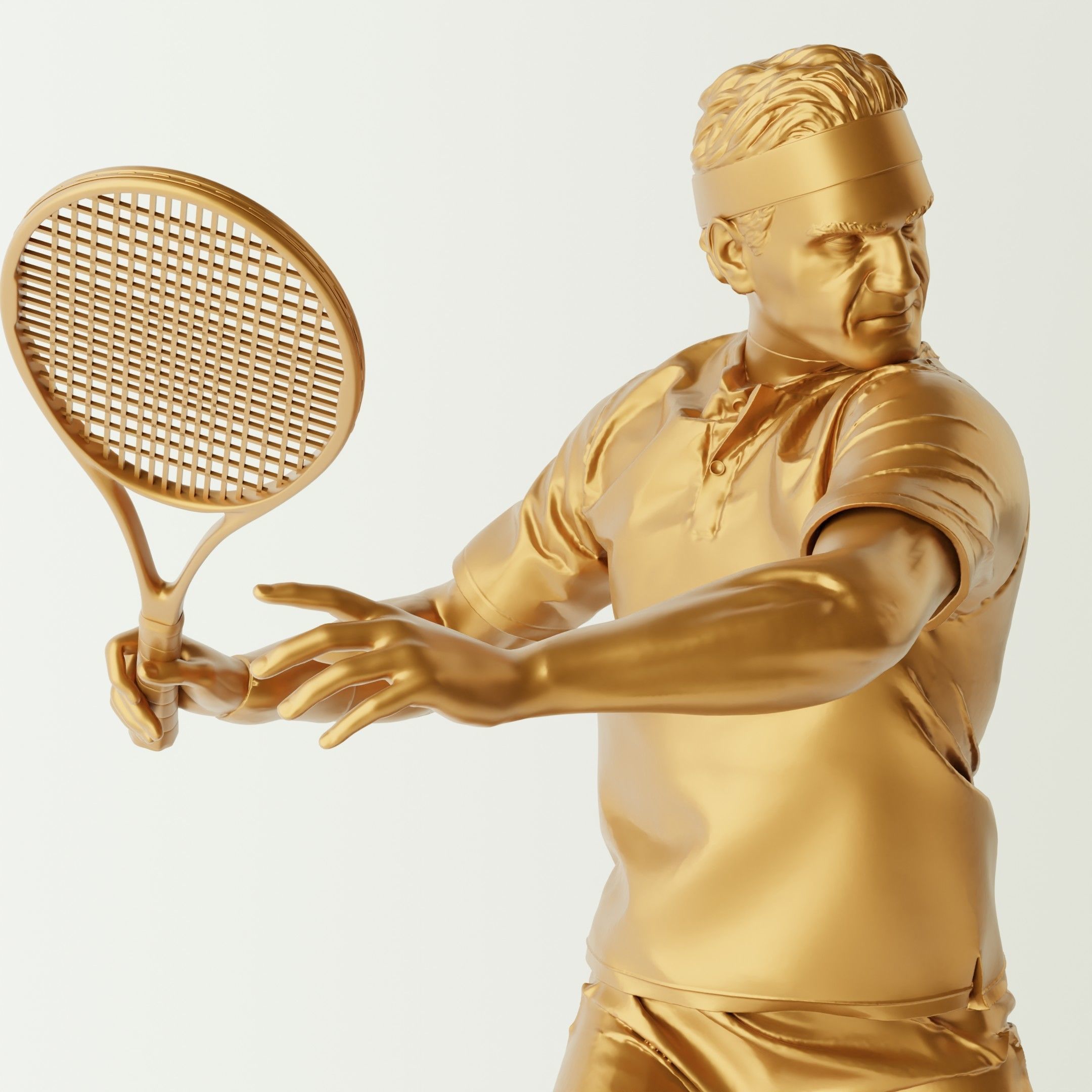 Tennis King - Roger Federer 3D print full model 3D model 3D printable ...