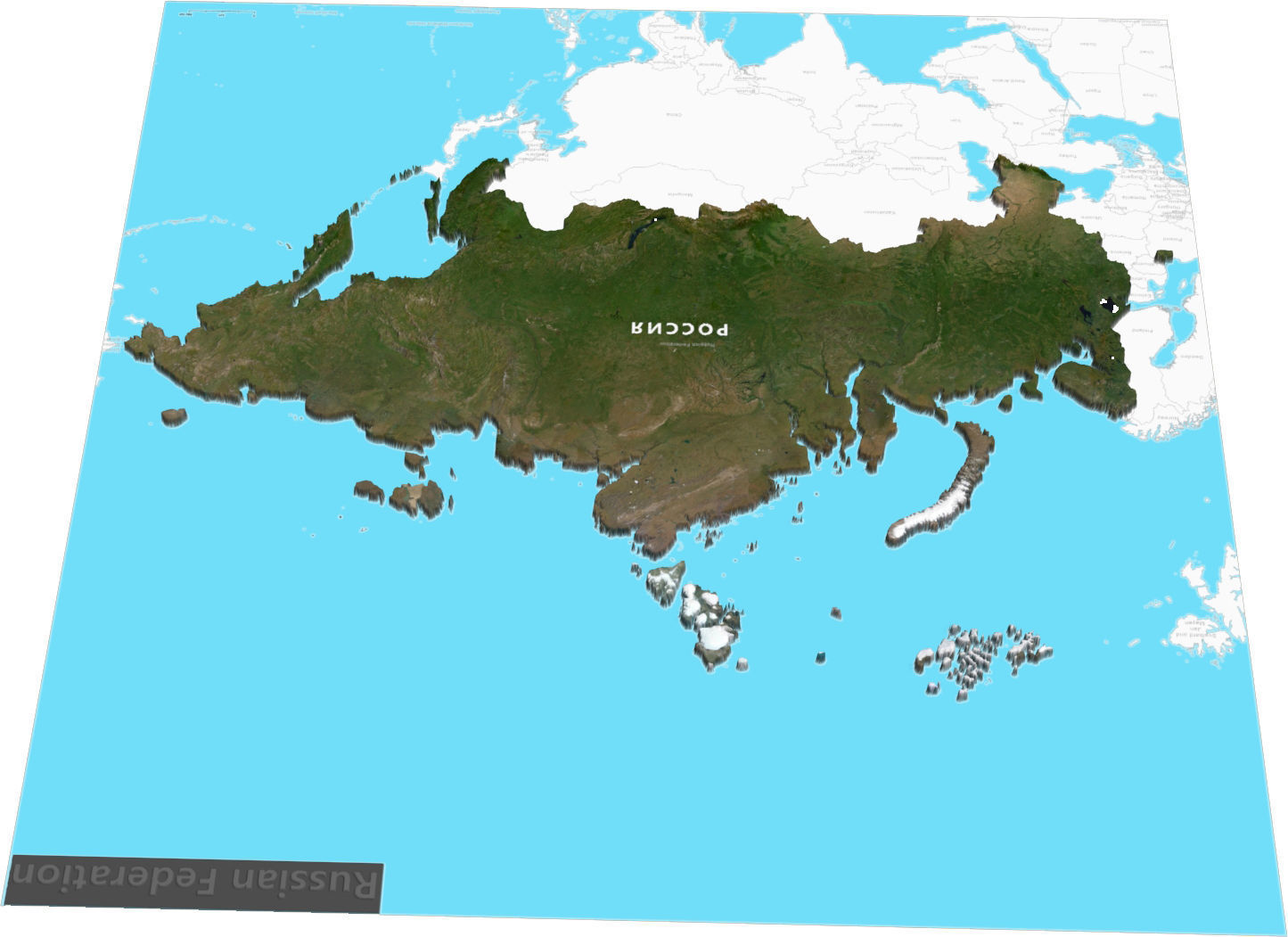 Russian map Terrain Topography Elevation DEM Geography 3D model | CGTrader