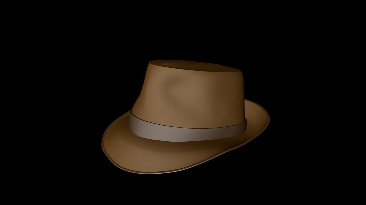 male fedora free VR / AR / low-poly 3D model | CGTrader