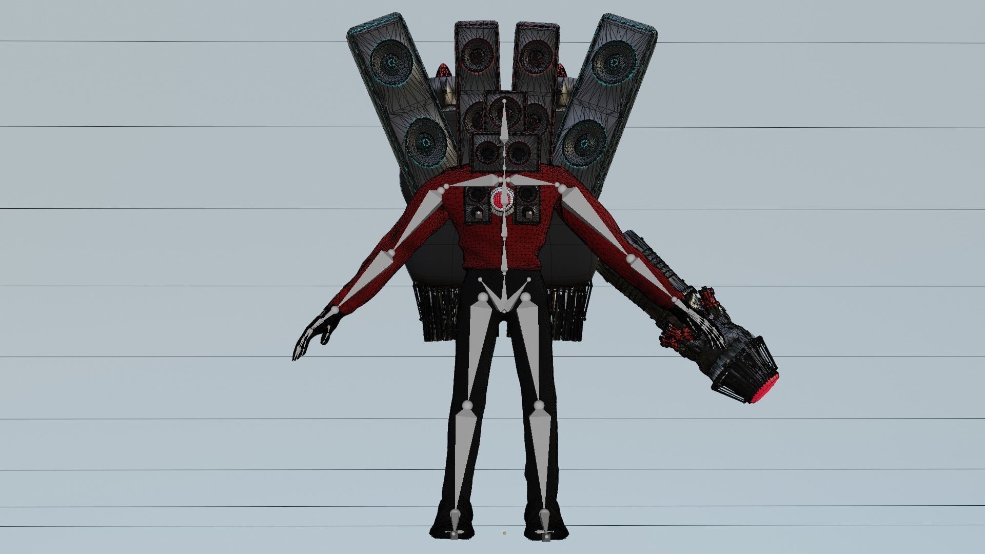 Skibidi Toilet Speaker Titan 3D model rigged | CGTrader