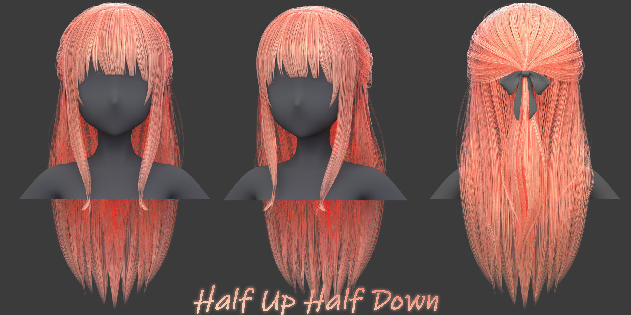 3D model Poly Hairstyle pack-12 types of Hairstyles-obj-fbx-blend files ...