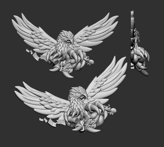 Eagle Hawk Pendant 3D model 3D printable | CGTrader