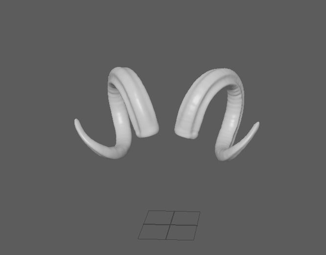 Golden Ram Horn CGI model 3D model | CGTrader