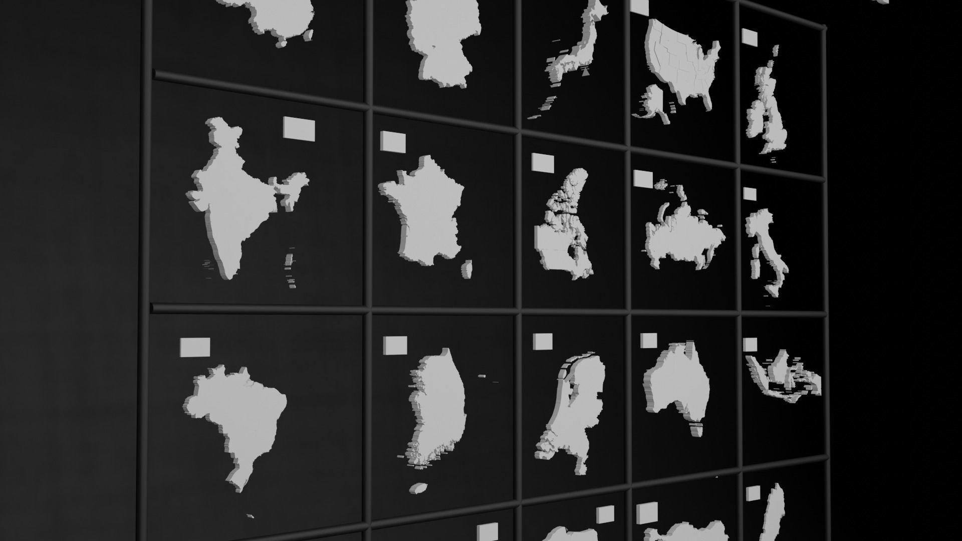 3D model Countries by GDP The Top 23 Economies in the World PACK VR ...