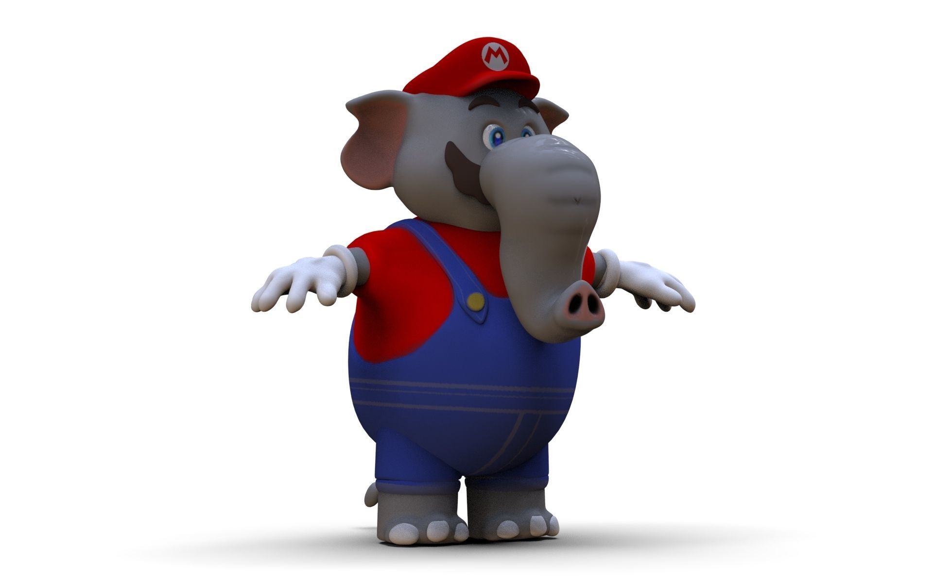 3D model Super Mario Wonder Elephant VR / AR / low-poly | CGTrader