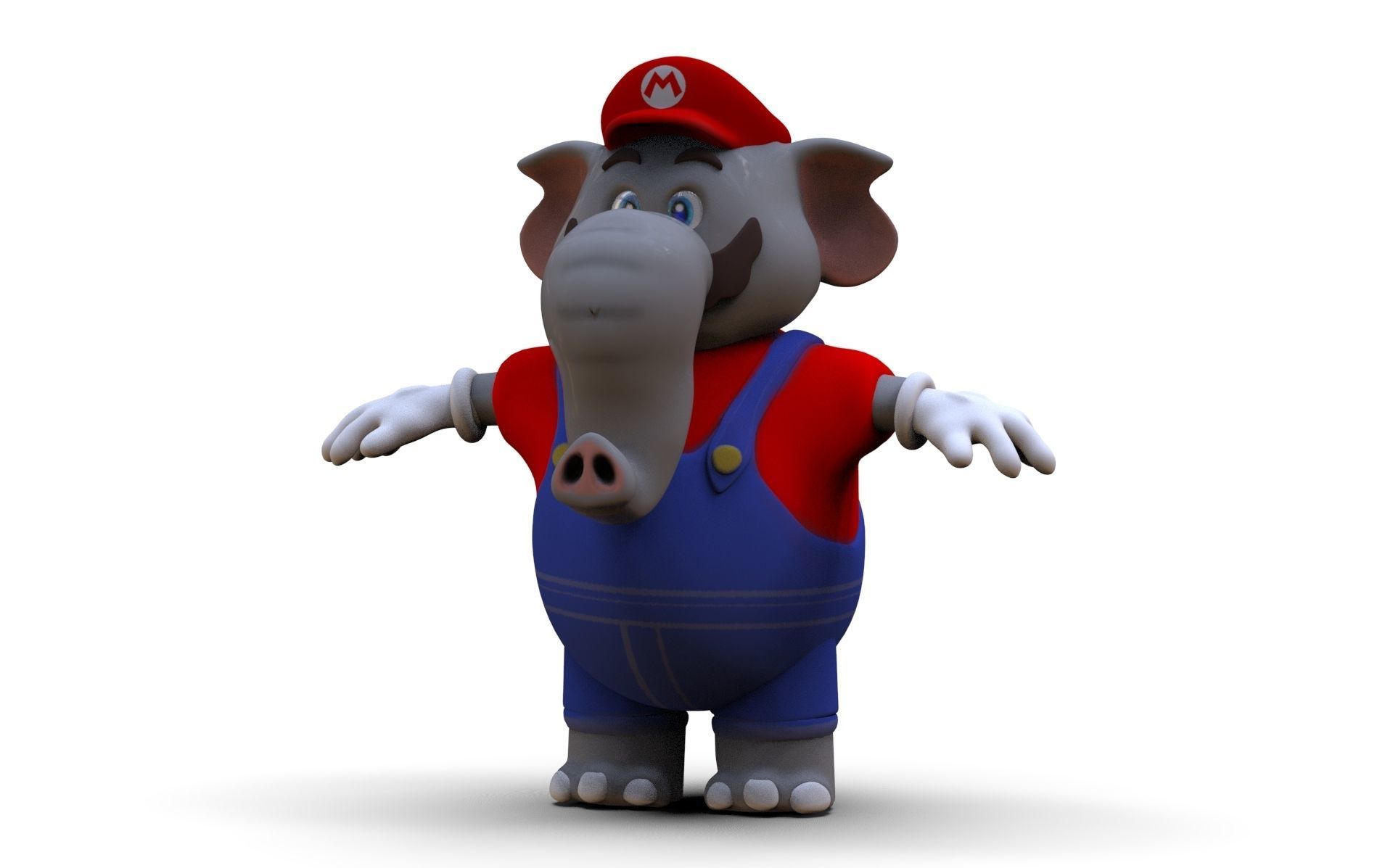 3D model Super Mario Wonder Elephant VR / AR / low-poly | CGTrader