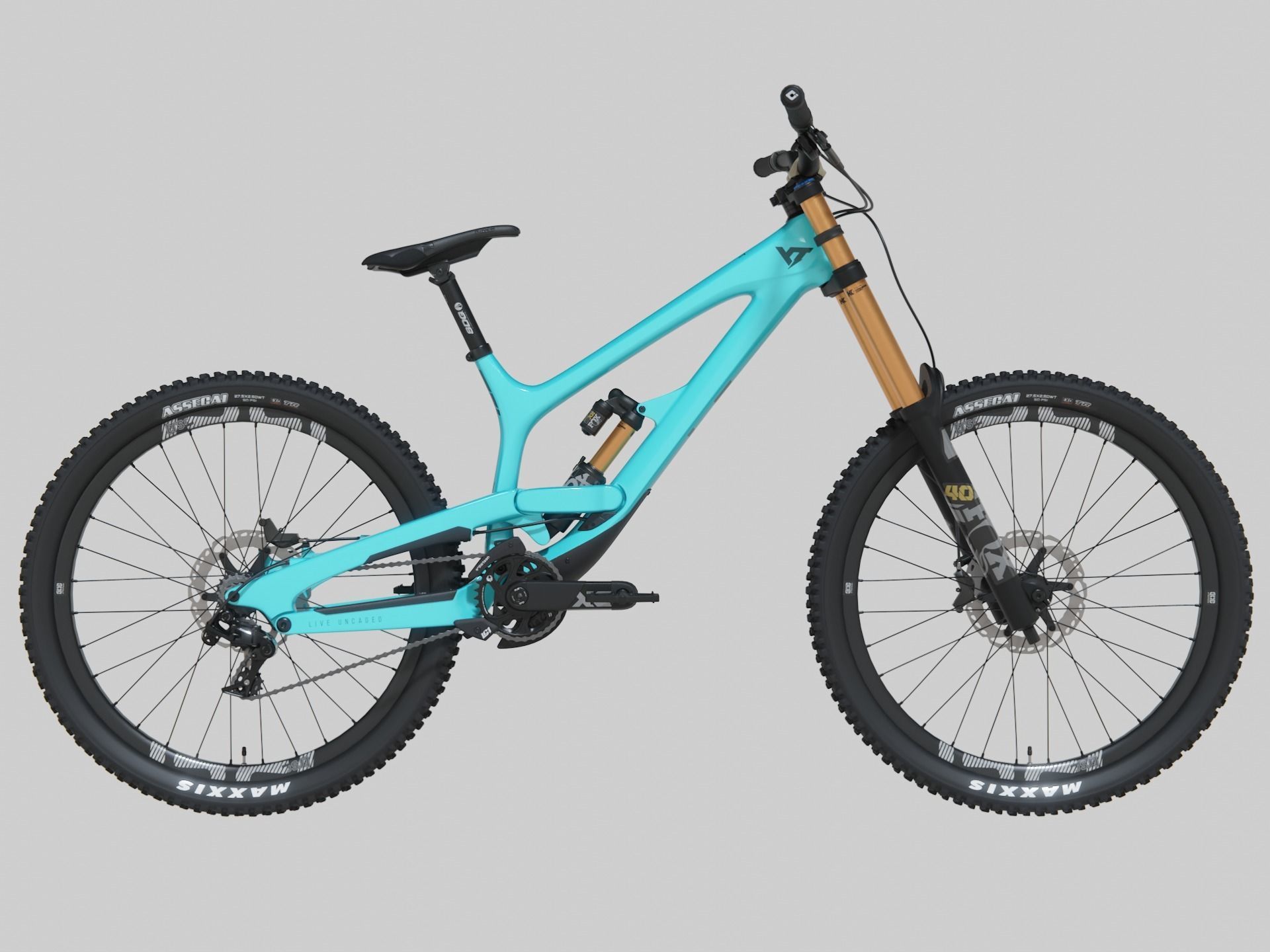 YT Tues Realistic Downhill DH Mountain Bike Textured High Poly free 3D ...