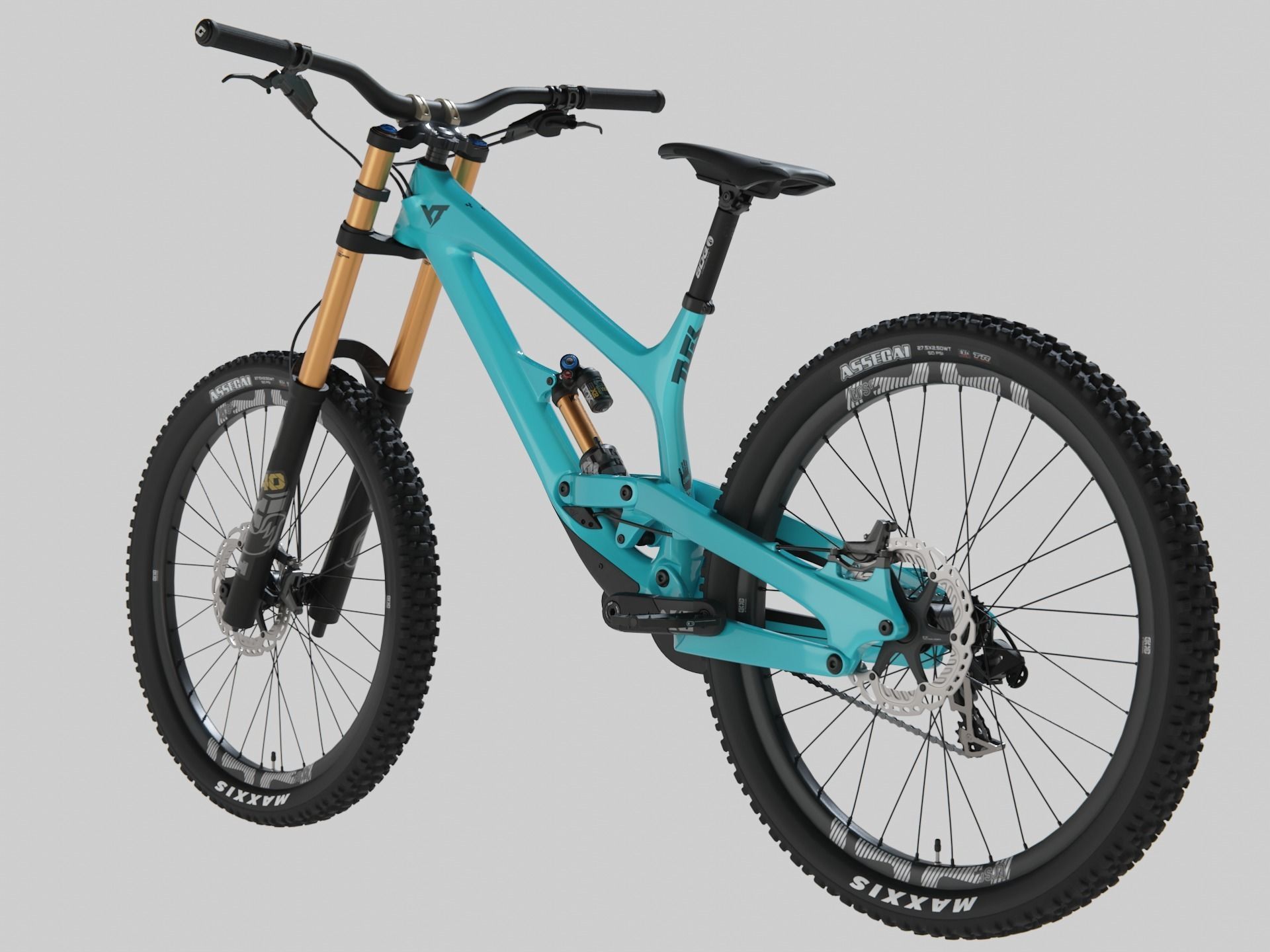 YT Tues Realistic Downhill DH Mountain Bike Textured High Poly free 3D ...