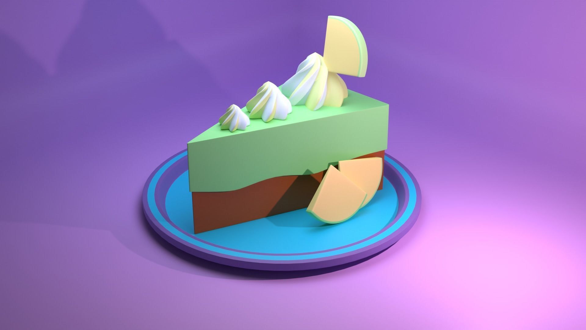 Slice of cake free VR / AR / low-poly 3D model | CGTrader