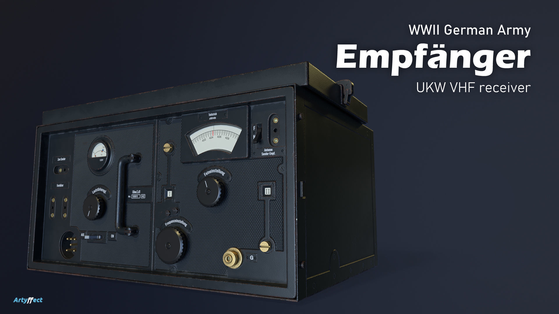 3D model WWII German VHF Receiver Radio VR / AR / low-poly | CGTrader