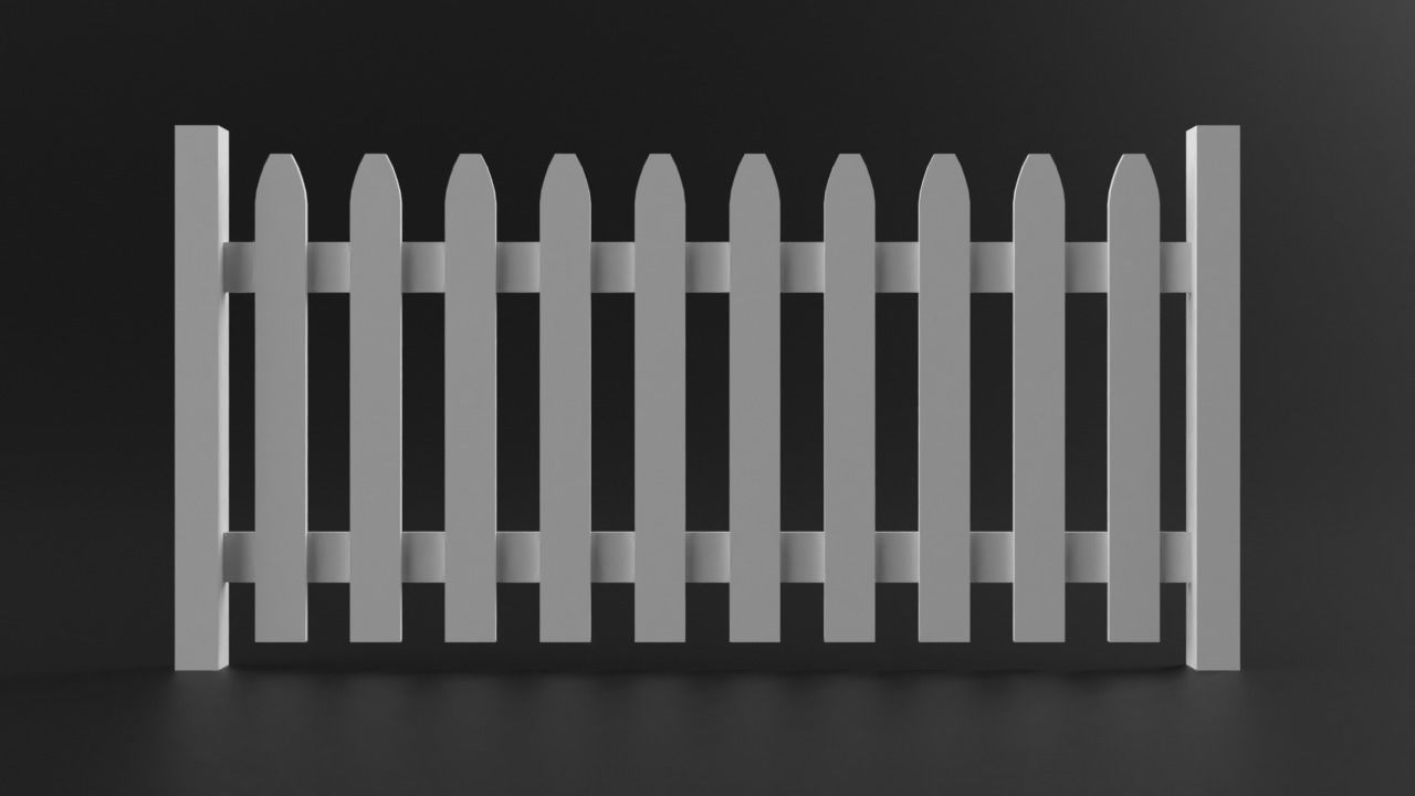 3D model Four low poly fences VR / AR / low-poly | CGTrader