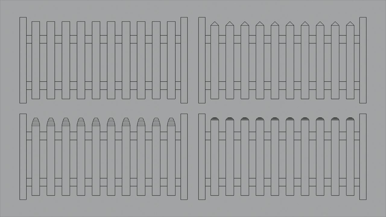 3D model Four low poly fences VR / AR / low-poly | CGTrader