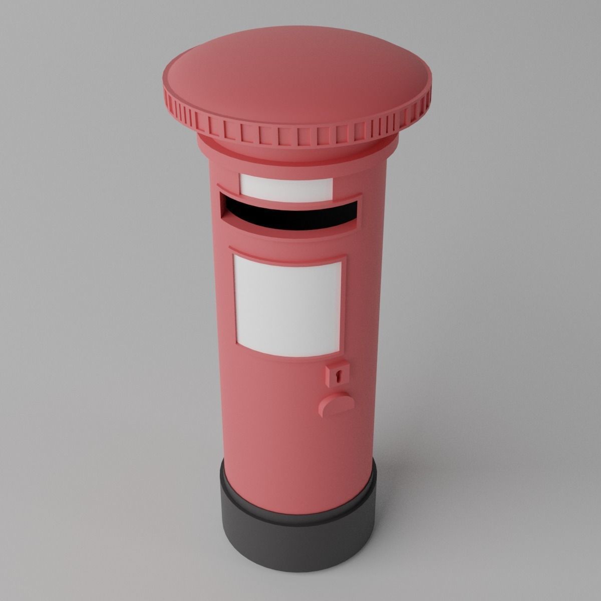 Cartoon British Post Box 3D model | CGTrader