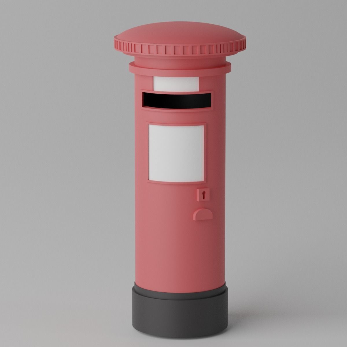 Cartoon British Post Box 3D model | CGTrader