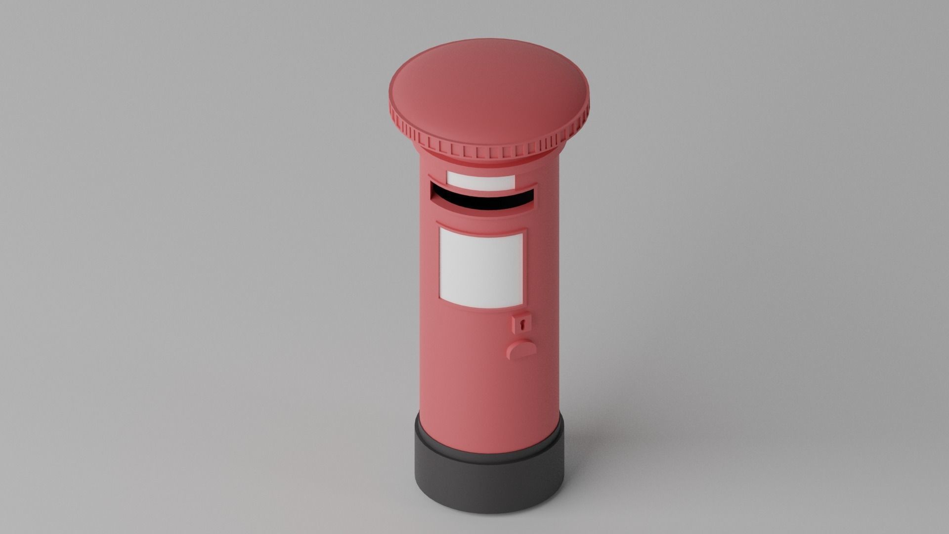 Cartoon British Post Box 3D model | CGTrader