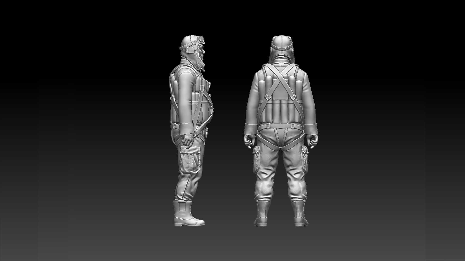 japan pilot 3D model 3D printable | CGTrader