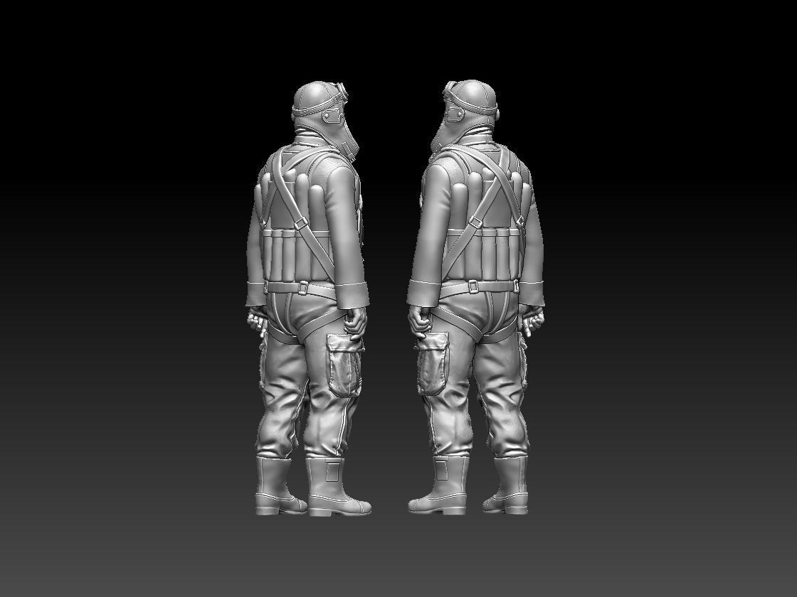 japan pilot 3D model 3D printable | CGTrader