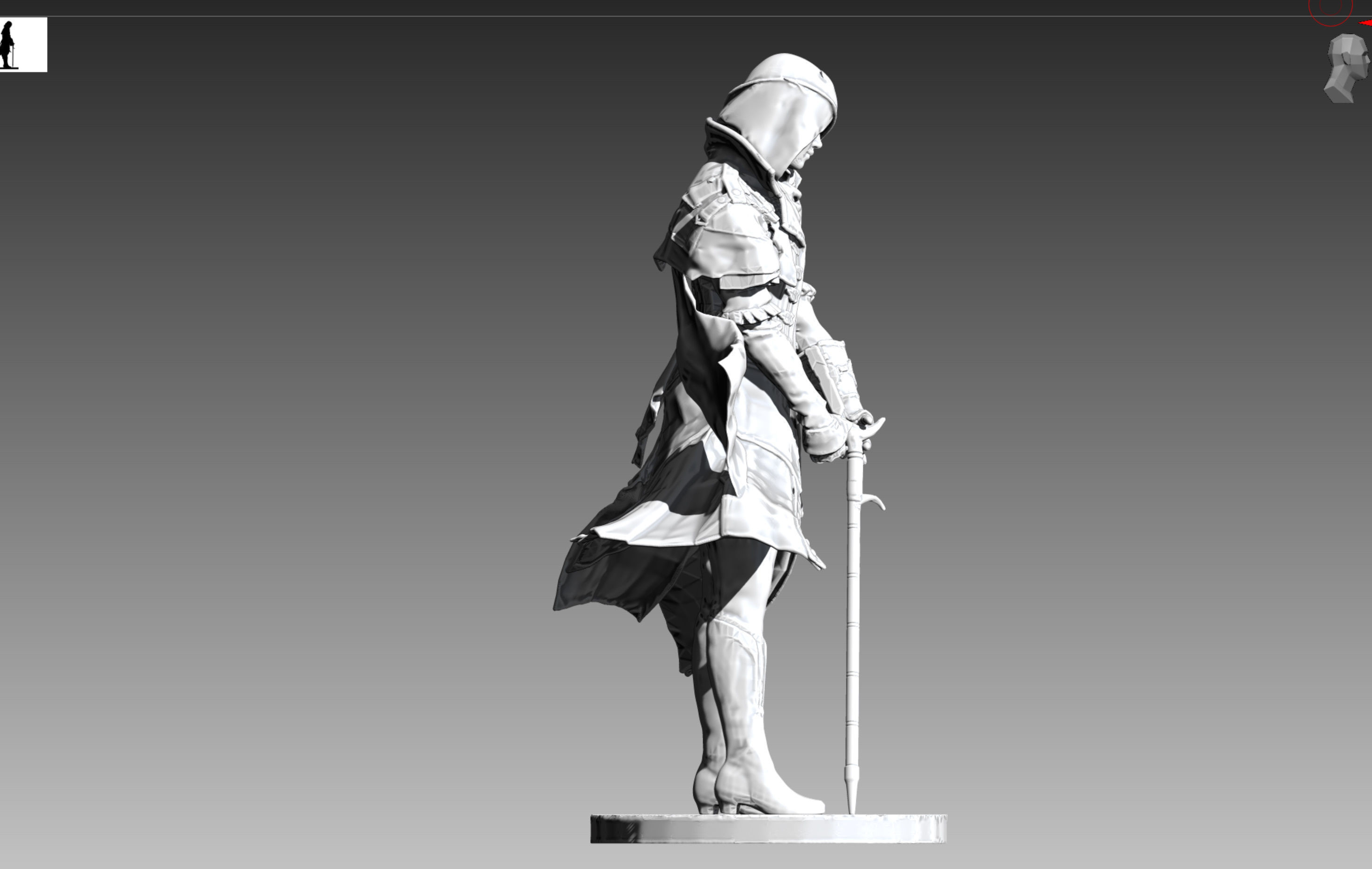 Assassins Creed Syndicate Evie Frye Pose 2 Cane Down 3d Model 3d