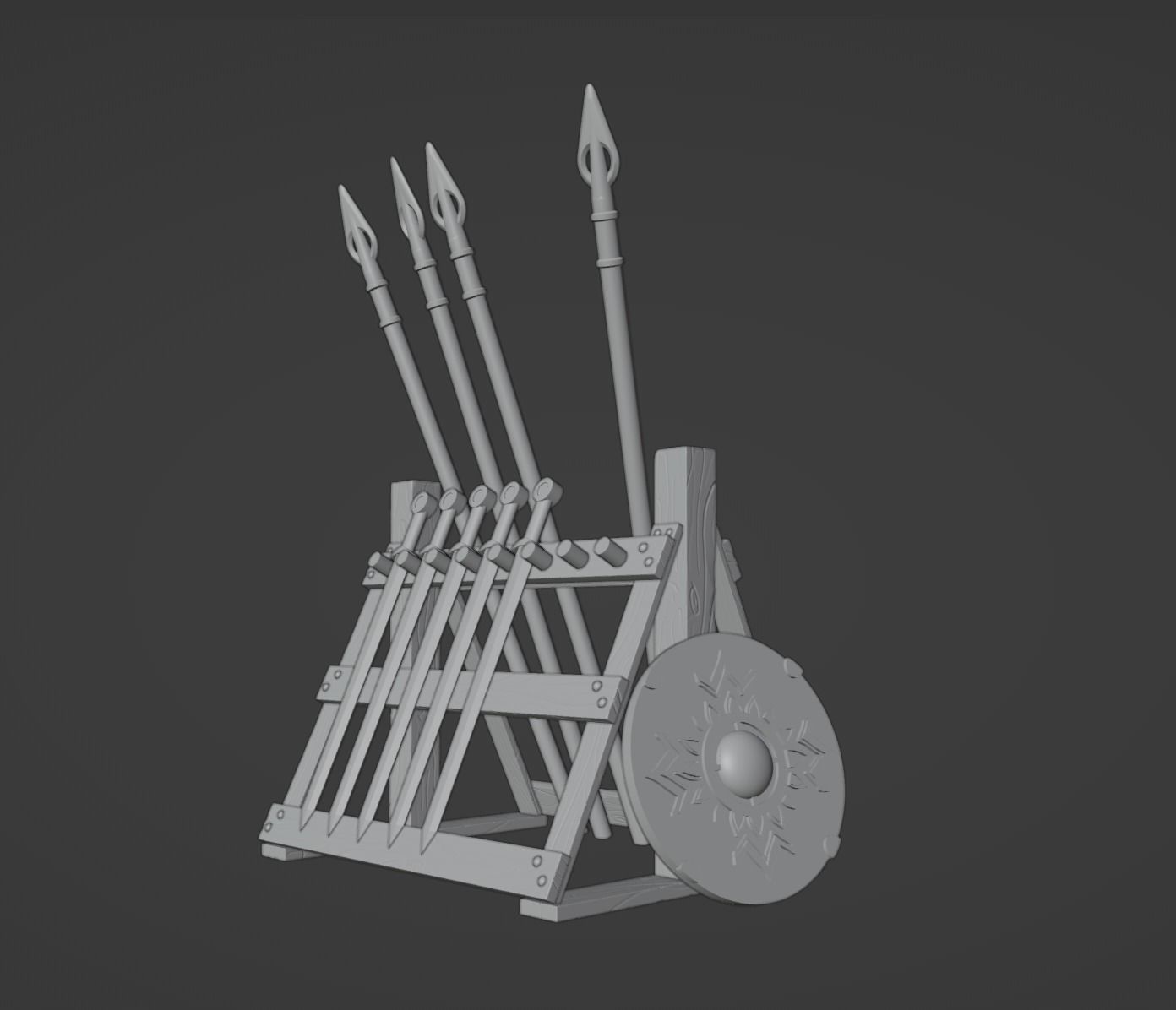 Rohan Weapon Rack 3D model 3D printable | CGTrader