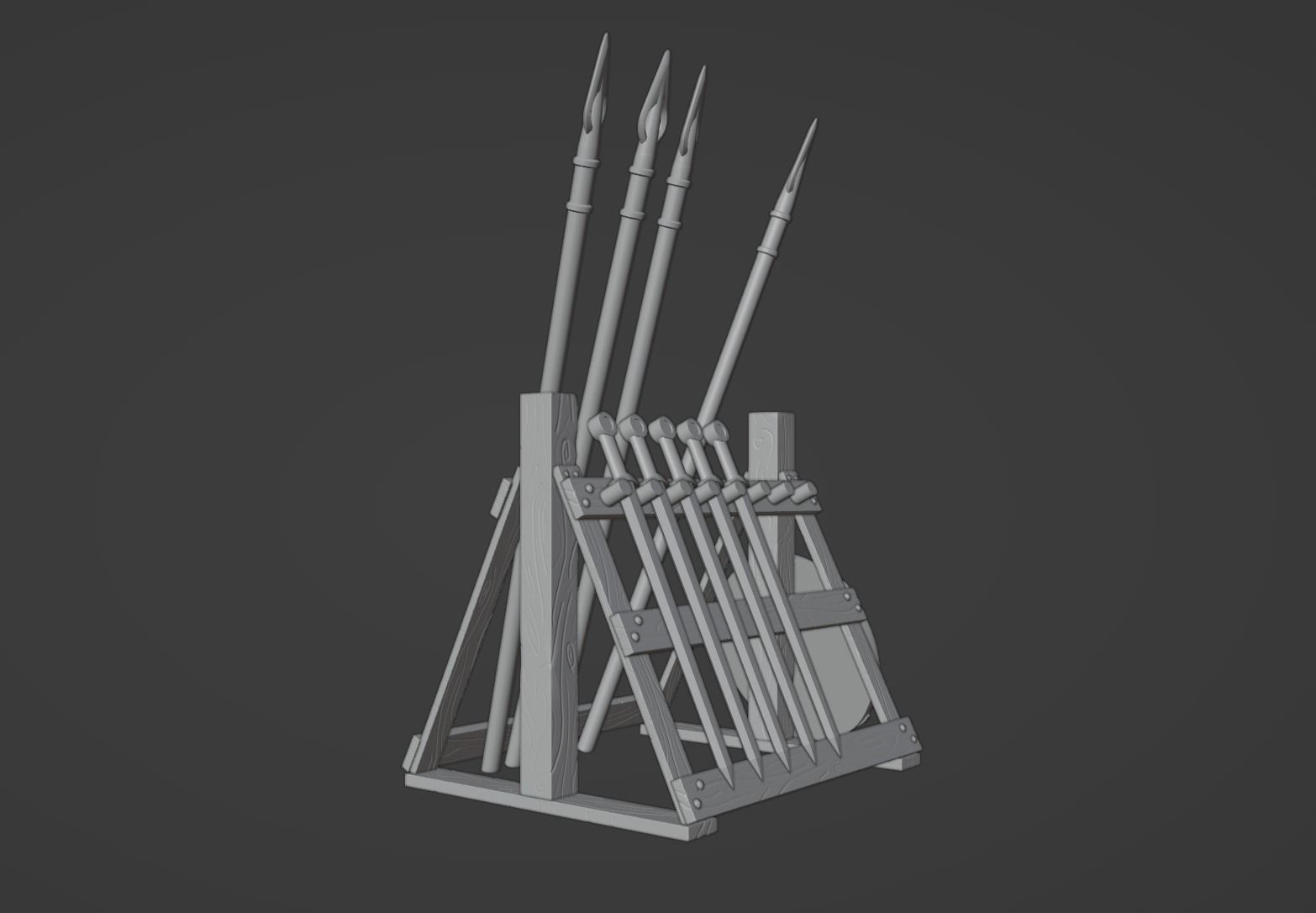 Rohan Weapon Rack 3D model 3D printable | CGTrader