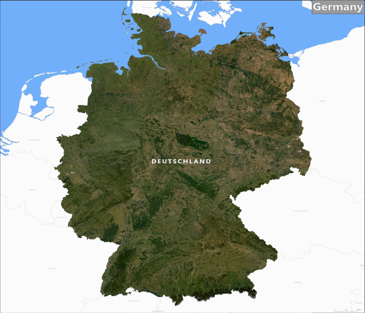 Germany Terrain Topography Elevation DEM Geography Landscape 3D model ...