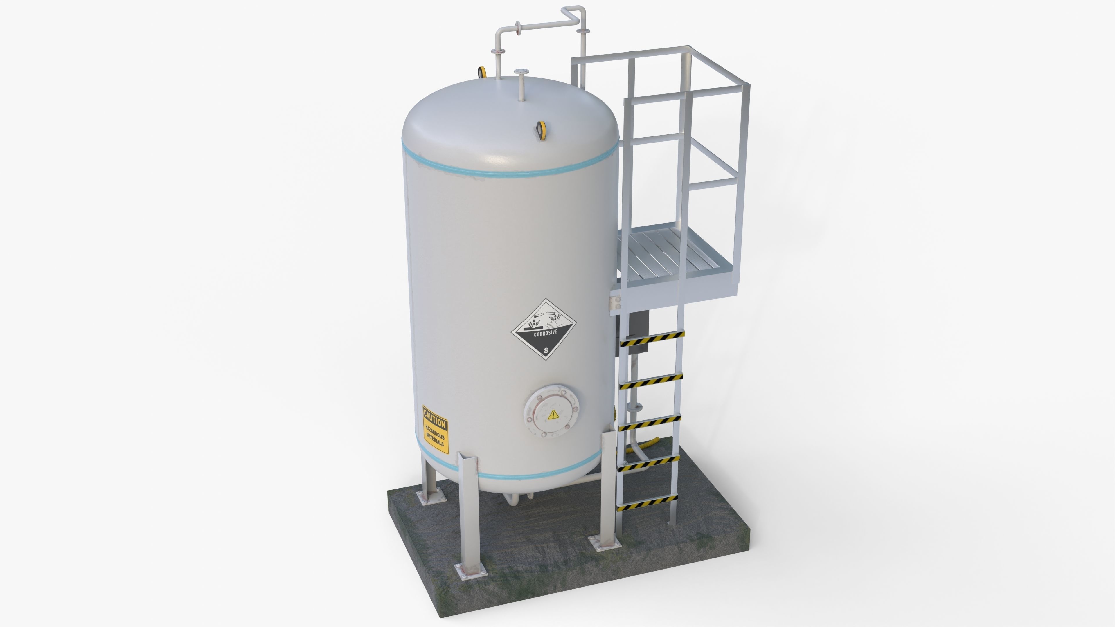 Chemical storage cylinder 3D model | CGTrader