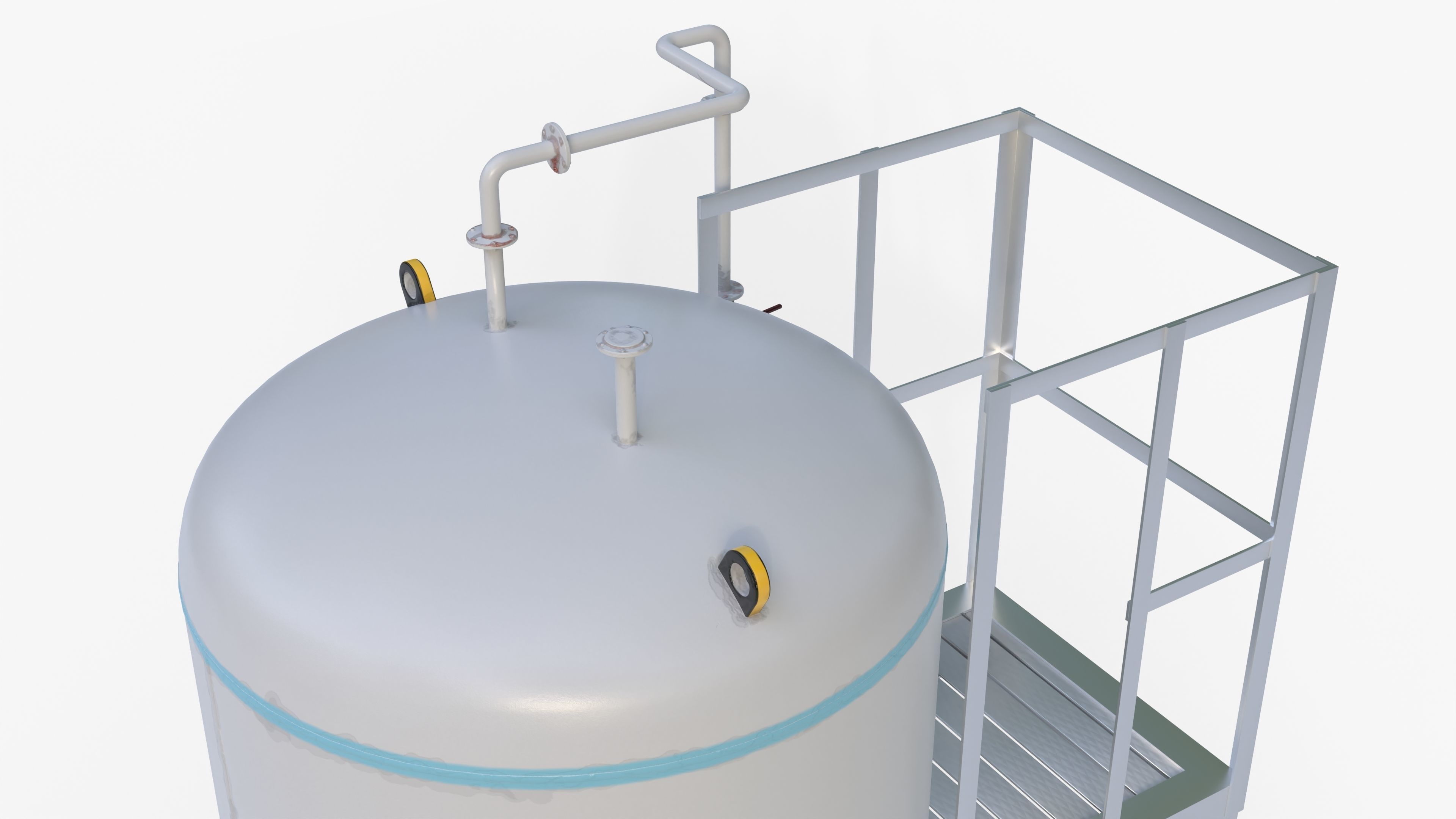 Chemical storage cylinder 3D model | CGTrader