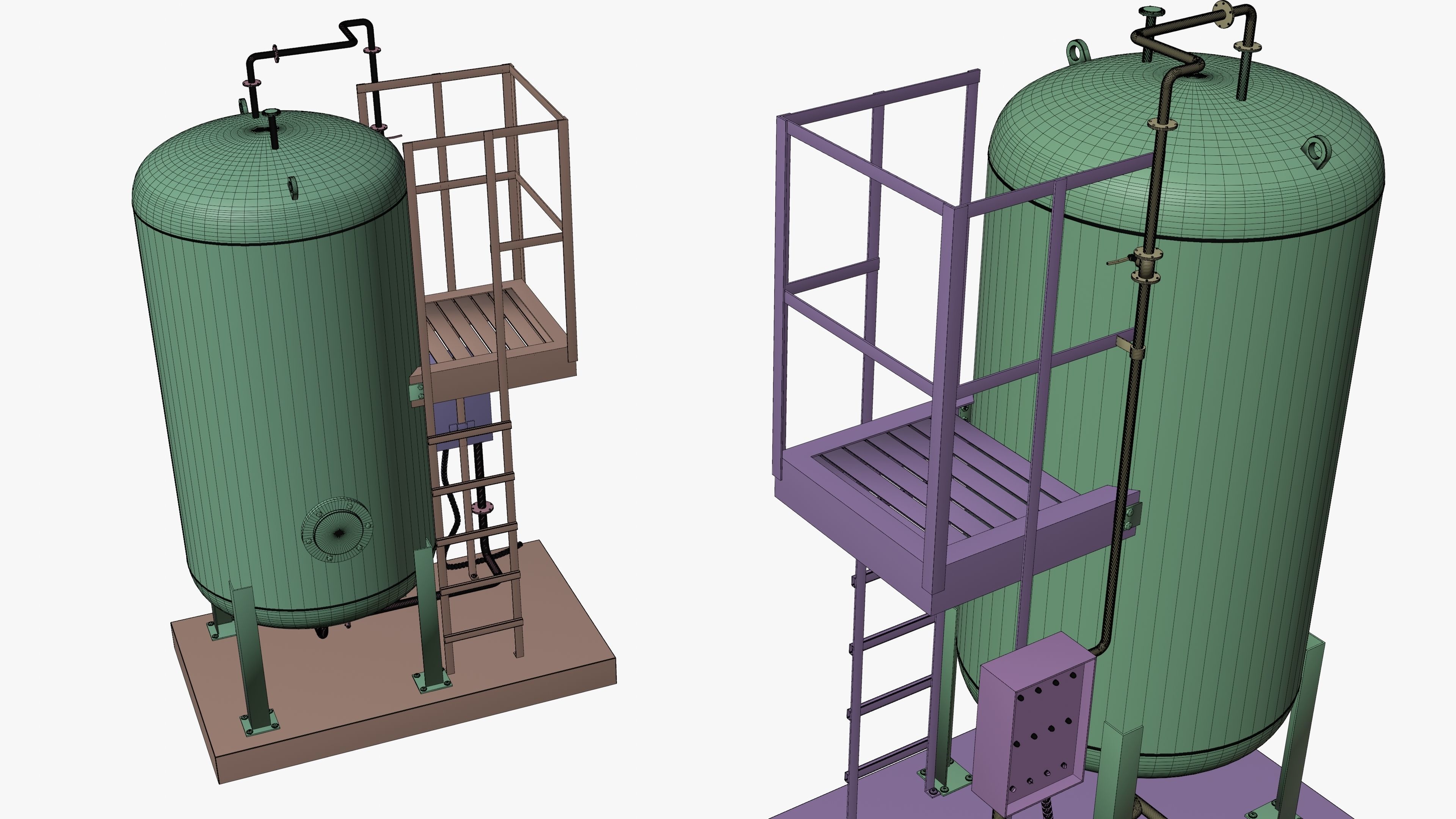 Chemical storage cylinder 3D model | CGTrader
