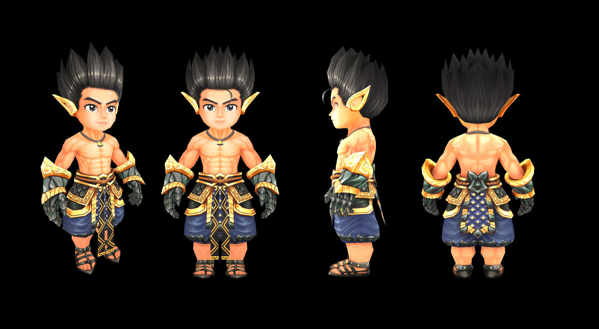 3D model Child Fighter Character 3d Low poly VR / AR / low-poly | CGTrader