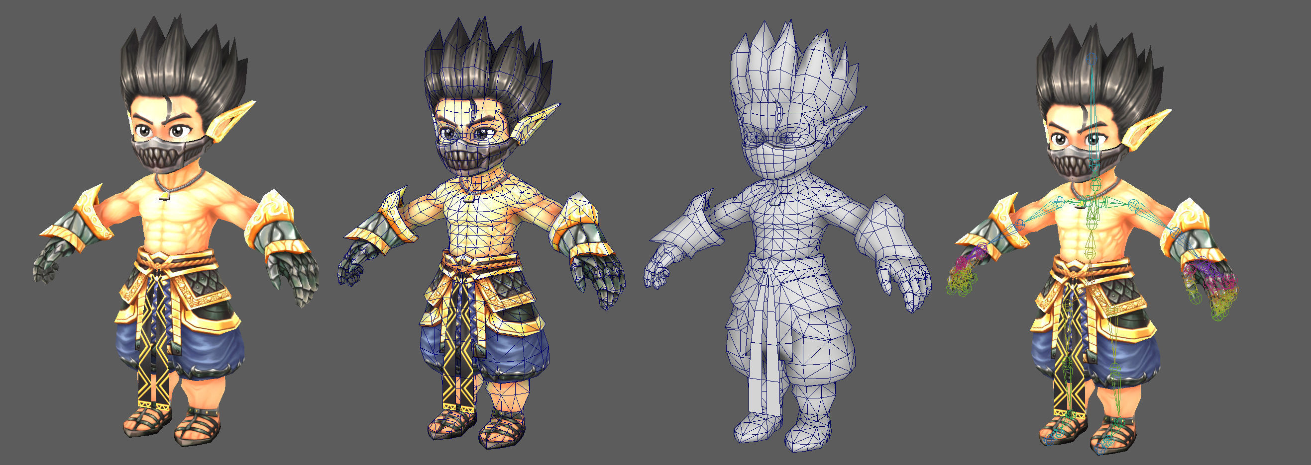 3D model Child Fighter Character 3d Low poly VR / AR / low-poly | CGTrader