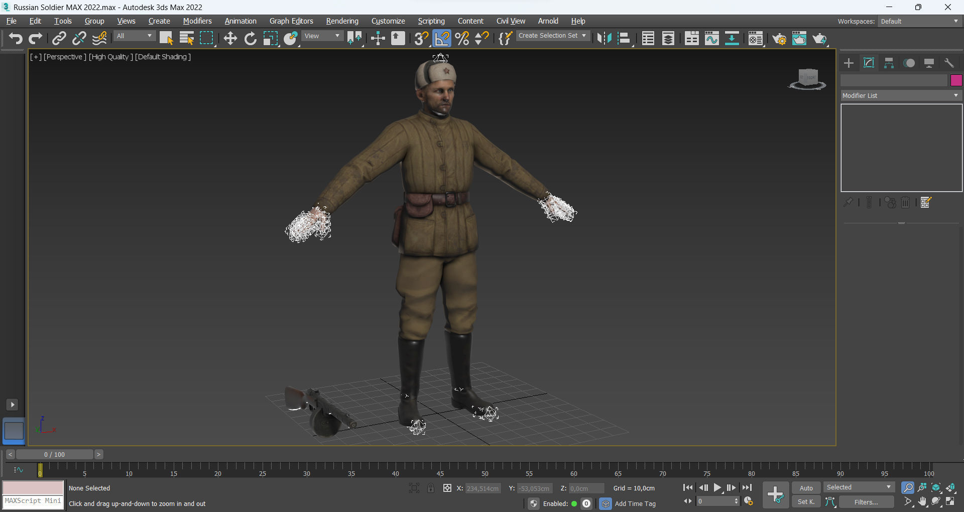 3D model Soviet soldier VR / AR / low-poly rigged animated | CGTrader