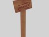 3D model Wooden Danger Sign VR / AR / low-poly | CGTrader