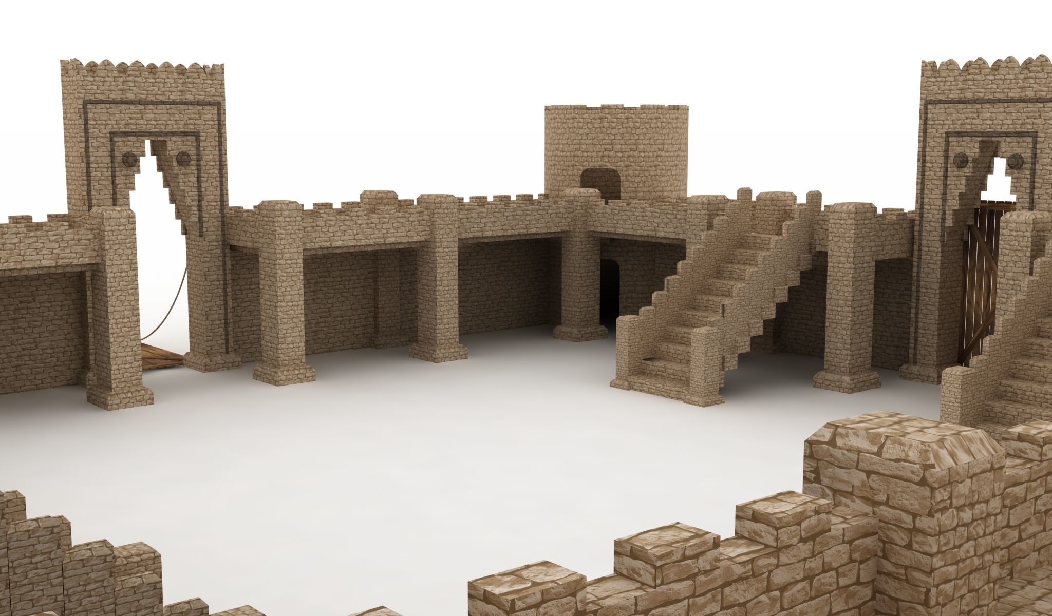 3D model Game Old Castle VR / AR / low-poly | CGTrader