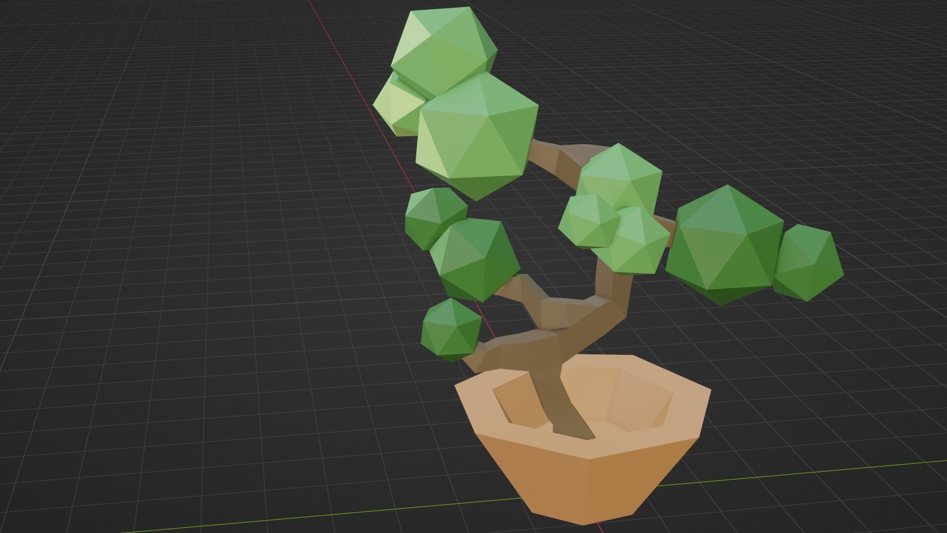 Low Poly Bonsai 3D model | CGTrader