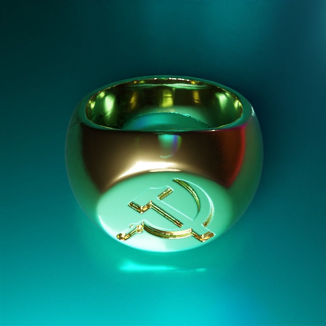soviet ring 3D model 3D printable | CGTrader