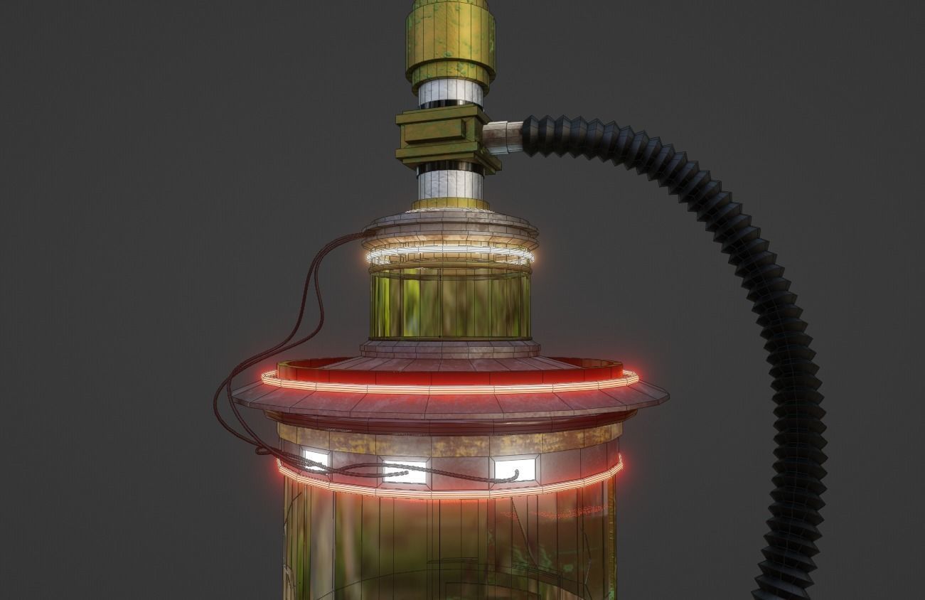 3D model Sci-Fi Steampunk Alien Human Laboratory Industrial Capsule VR ...