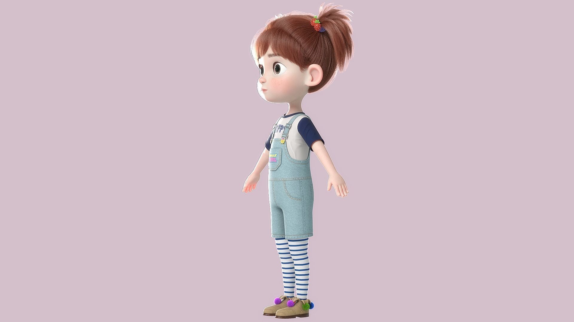 Cartoon Girl Rigged 3D model rigged | CGTrader