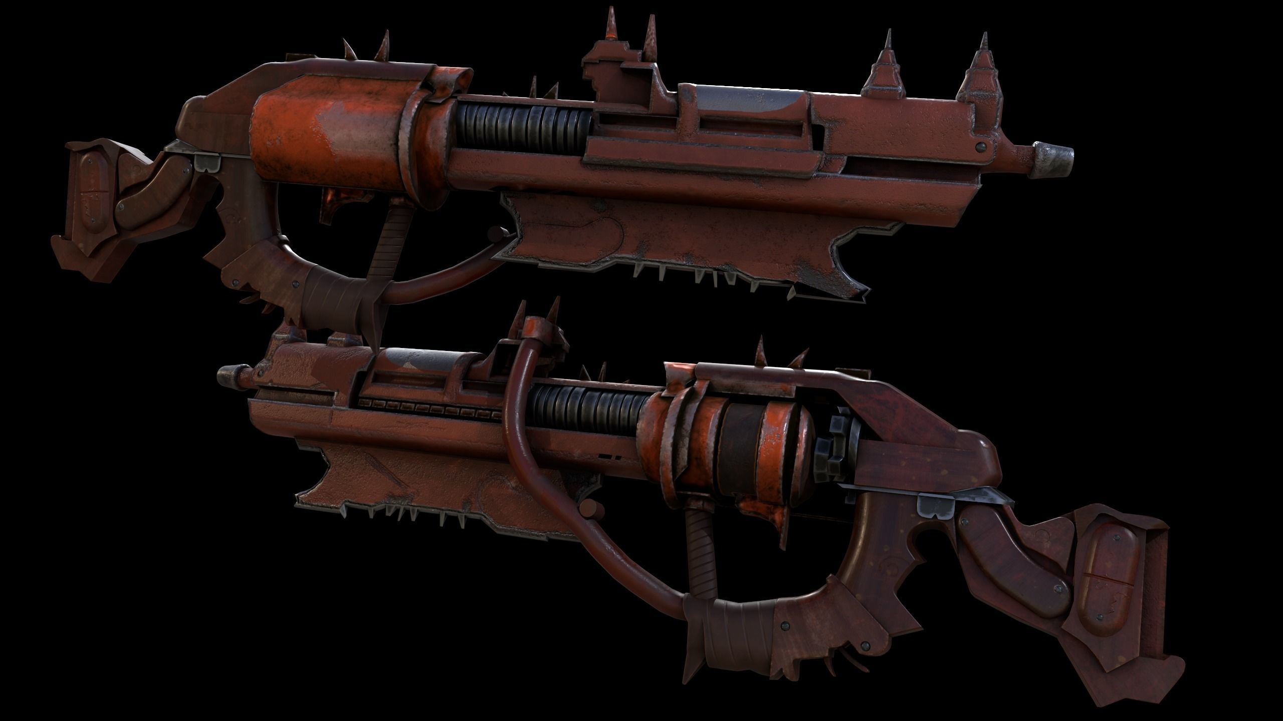 3D model Post-Apocalyptic Gun VR / AR / low-poly | CGTrader