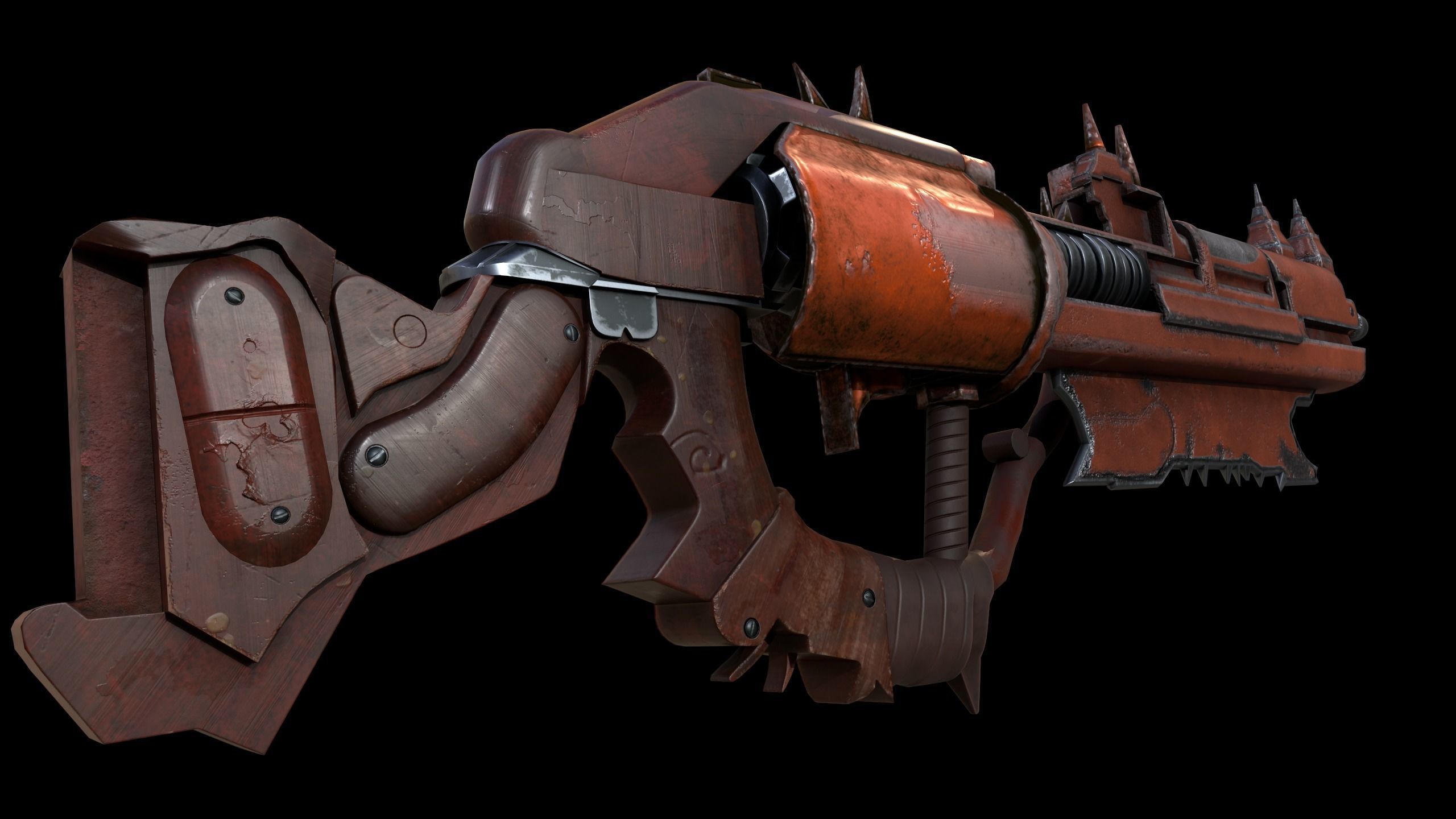 3D model Post-Apocalyptic Gun VR / AR / low-poly | CGTrader