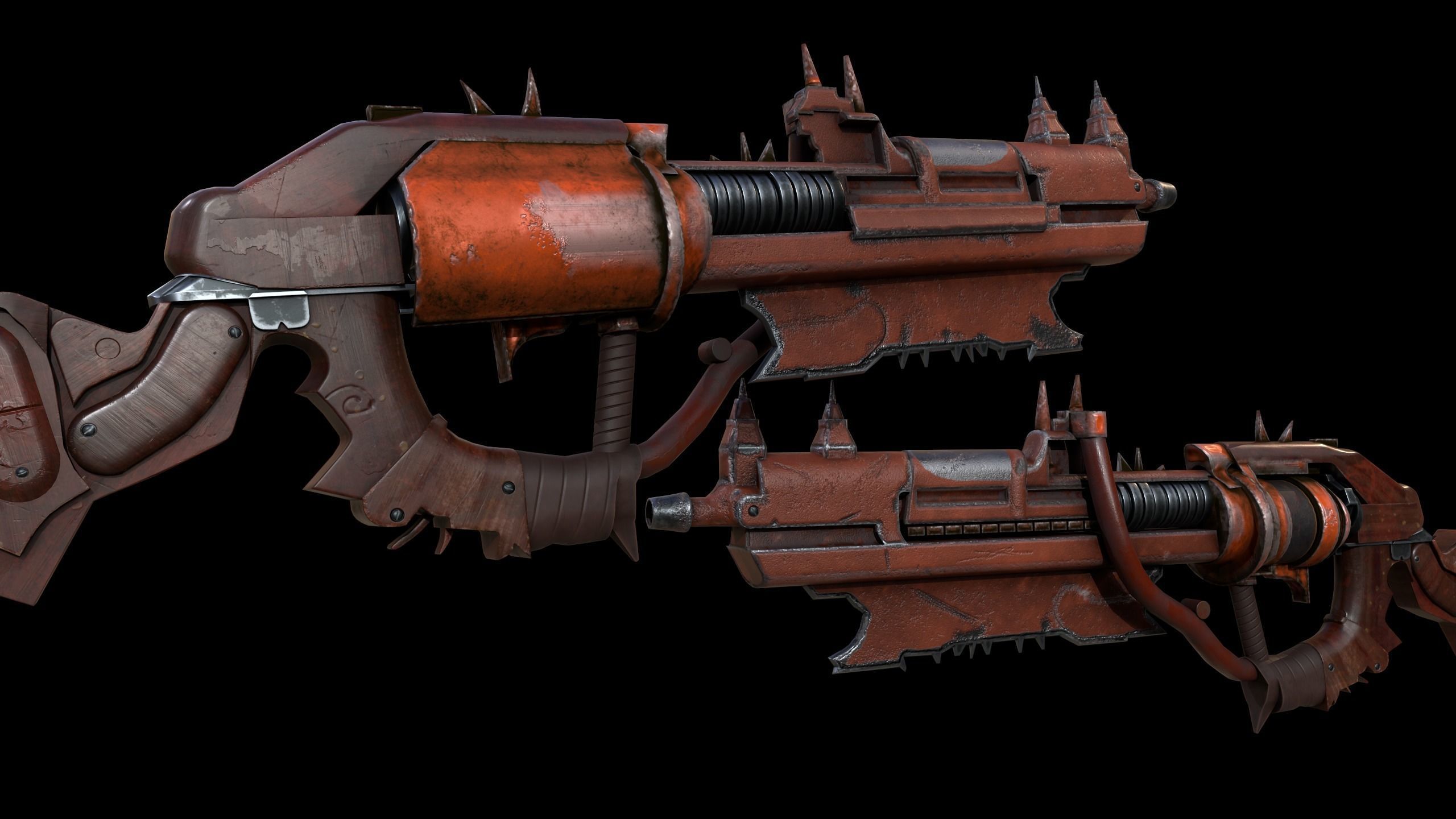 3D model Post-Apocalyptic Gun VR / AR / low-poly | CGTrader