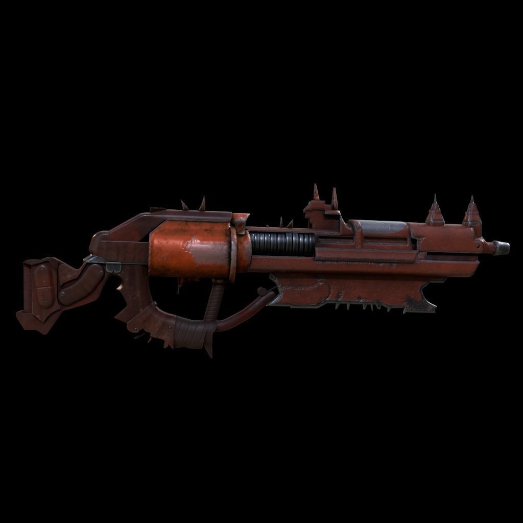 3D model Post-Apocalyptic Gun VR / AR / low-poly | CGTrader