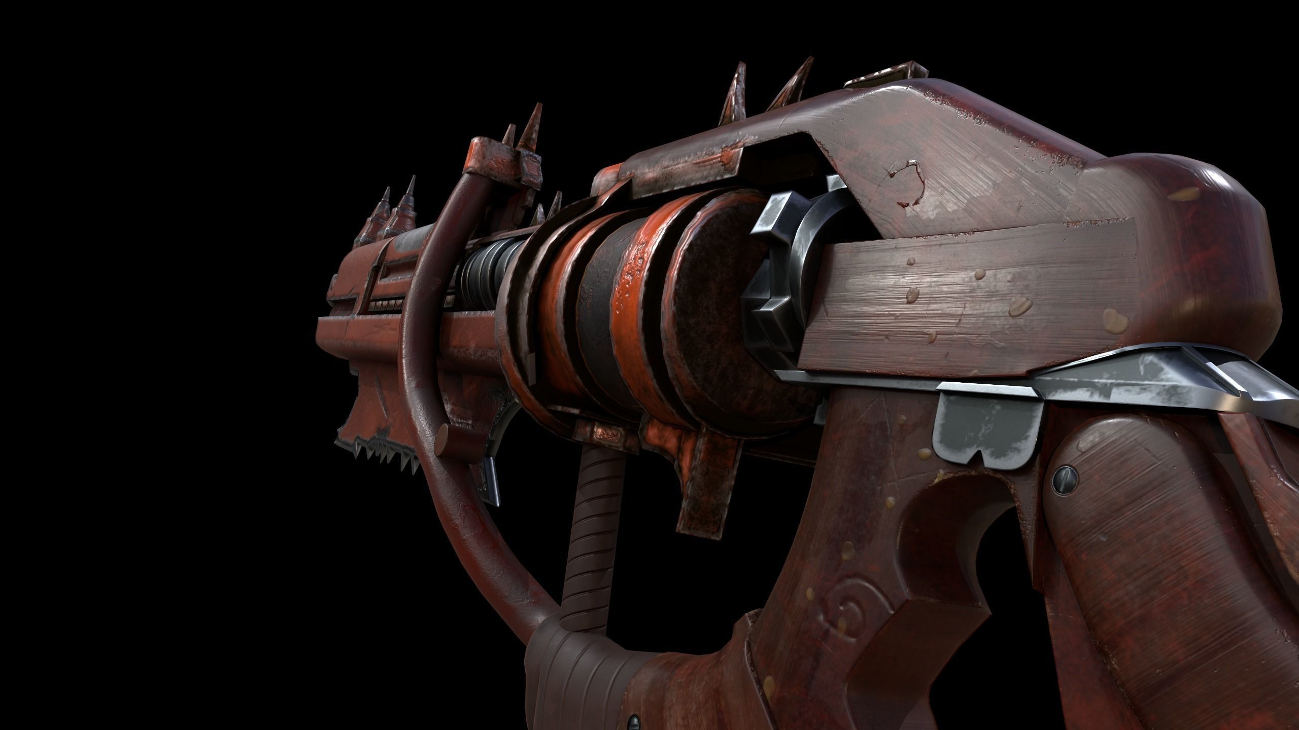 3D model Post-Apocalyptic Gun VR / AR / low-poly | CGTrader