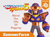 Sunstar Mega Man V 3D model rigged | CGTrader
