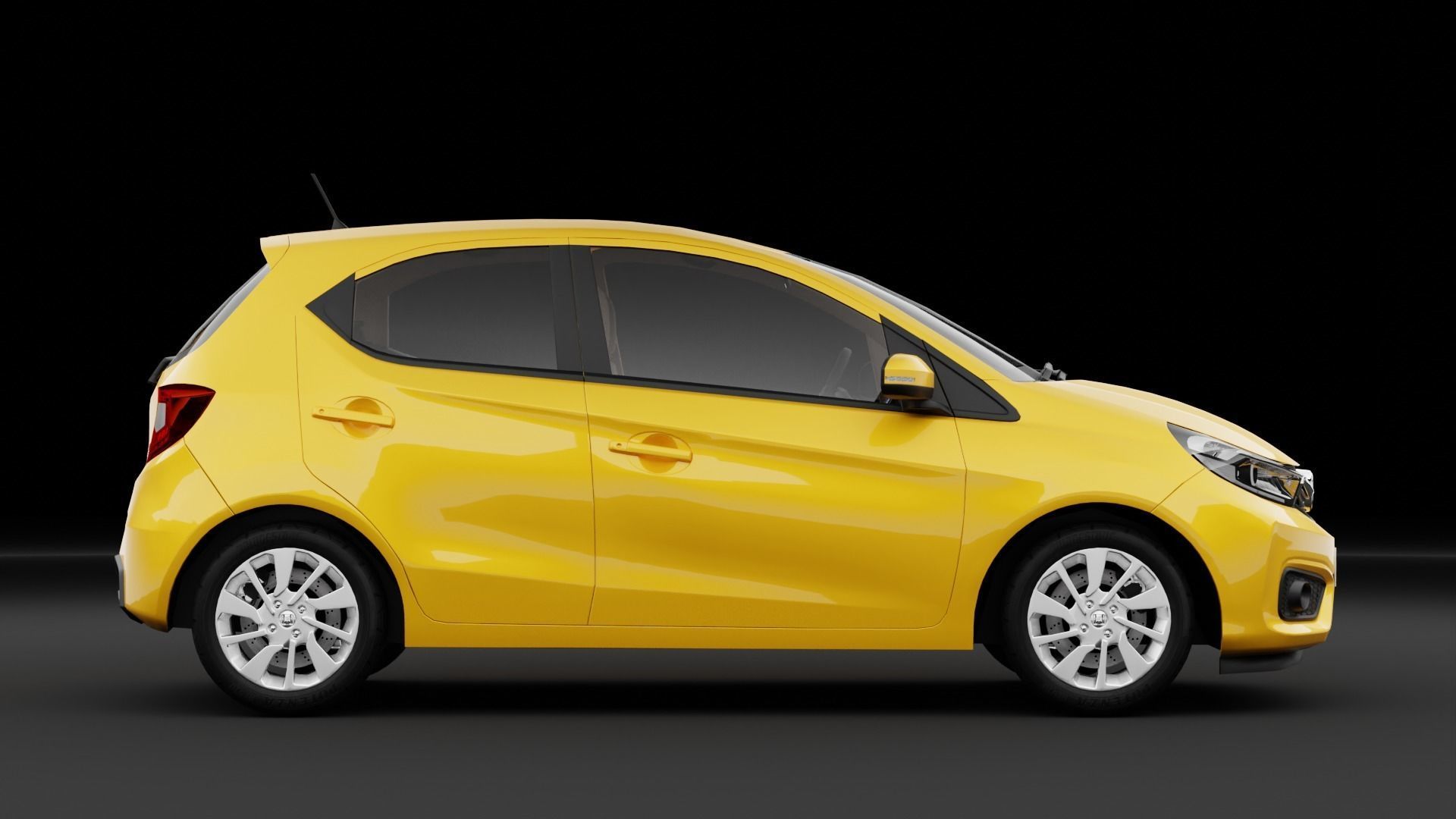 3D model Honda Brio Satya 2020 With Interior HQ Low Poly VR / AR / low ...