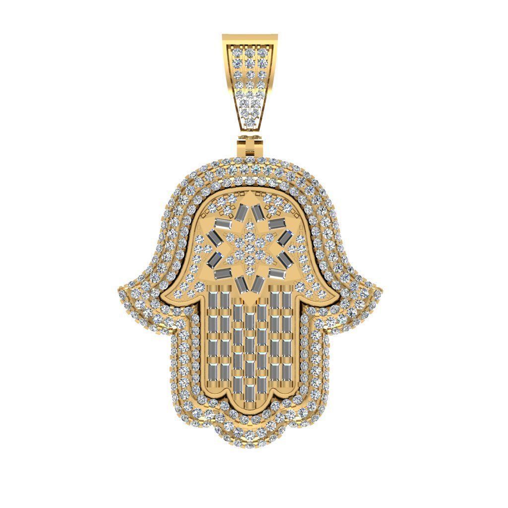 ANCIENT HAMSA HAND PENDANT 3D model 3D printable | CGTrader