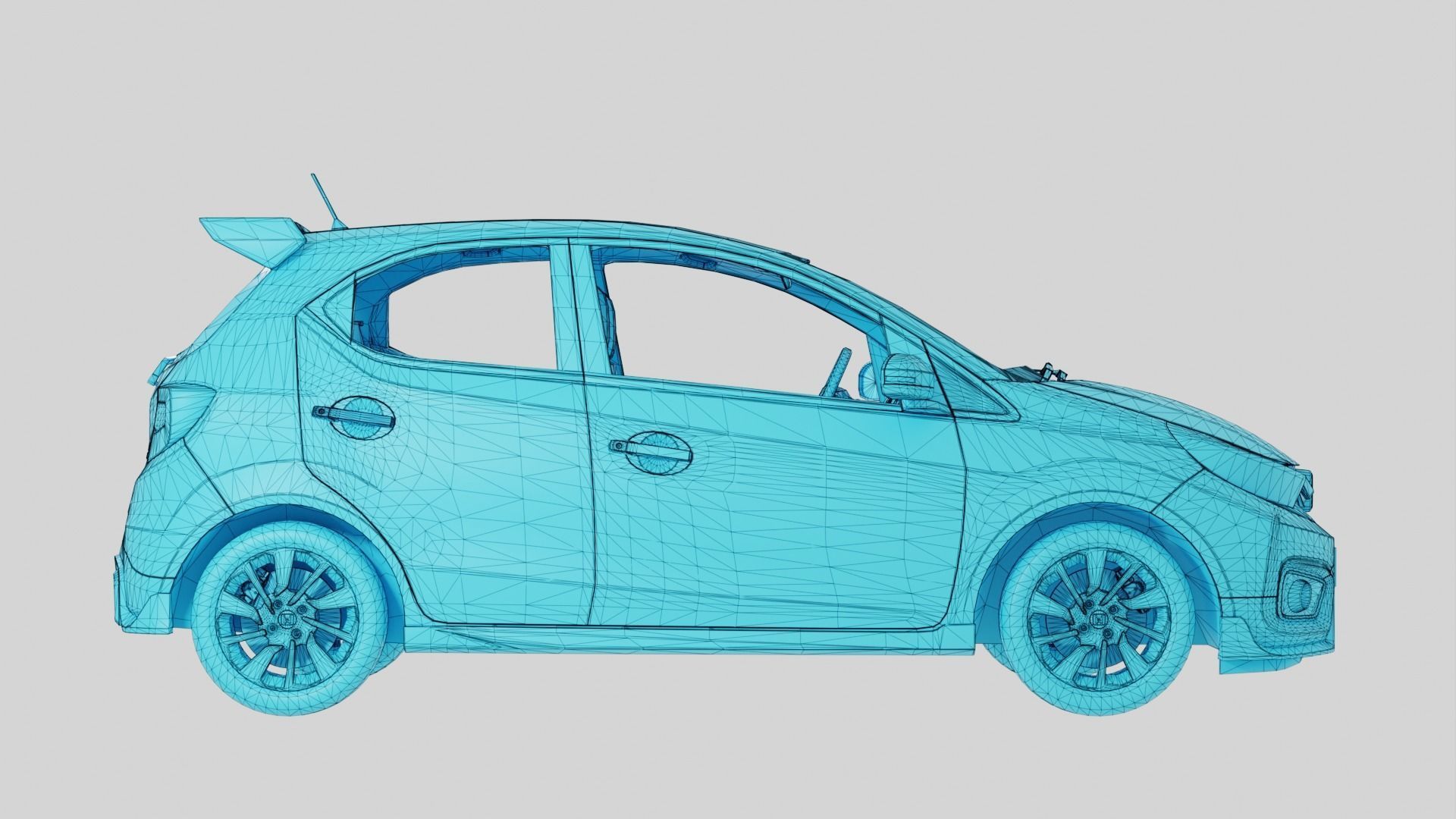 3D model Honda Brio RS Urbanite 2020 With Interior HQ Low Poly VR / AR ...