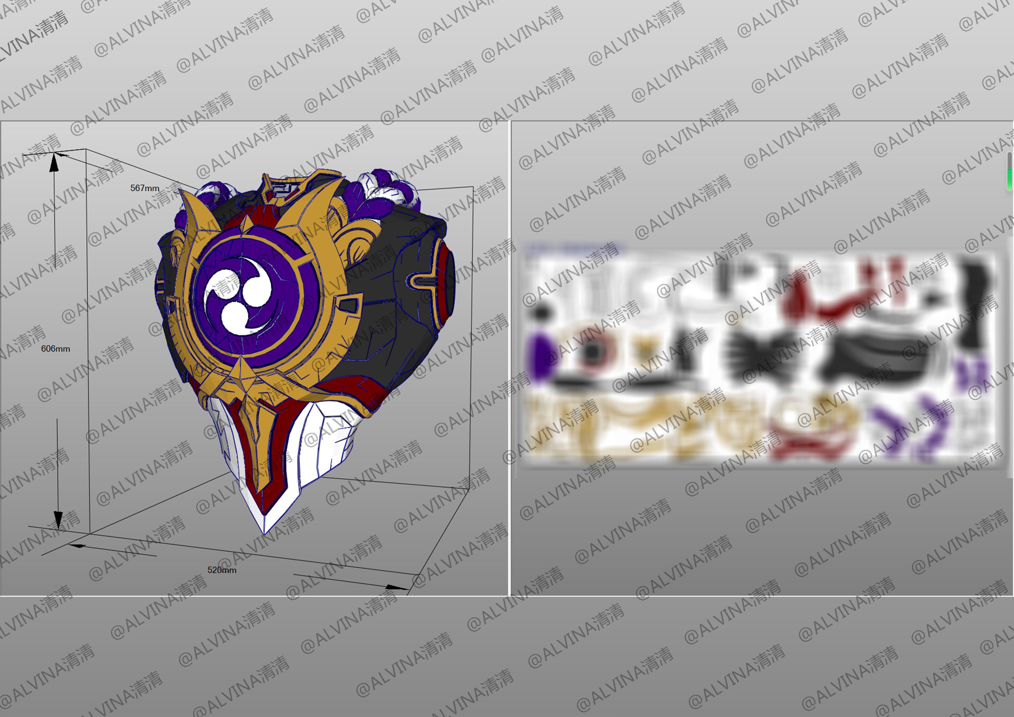 3D model MiHoYo Genshin impact Scaramouche pepakura Full VR / AR / low-poly | CGTrader