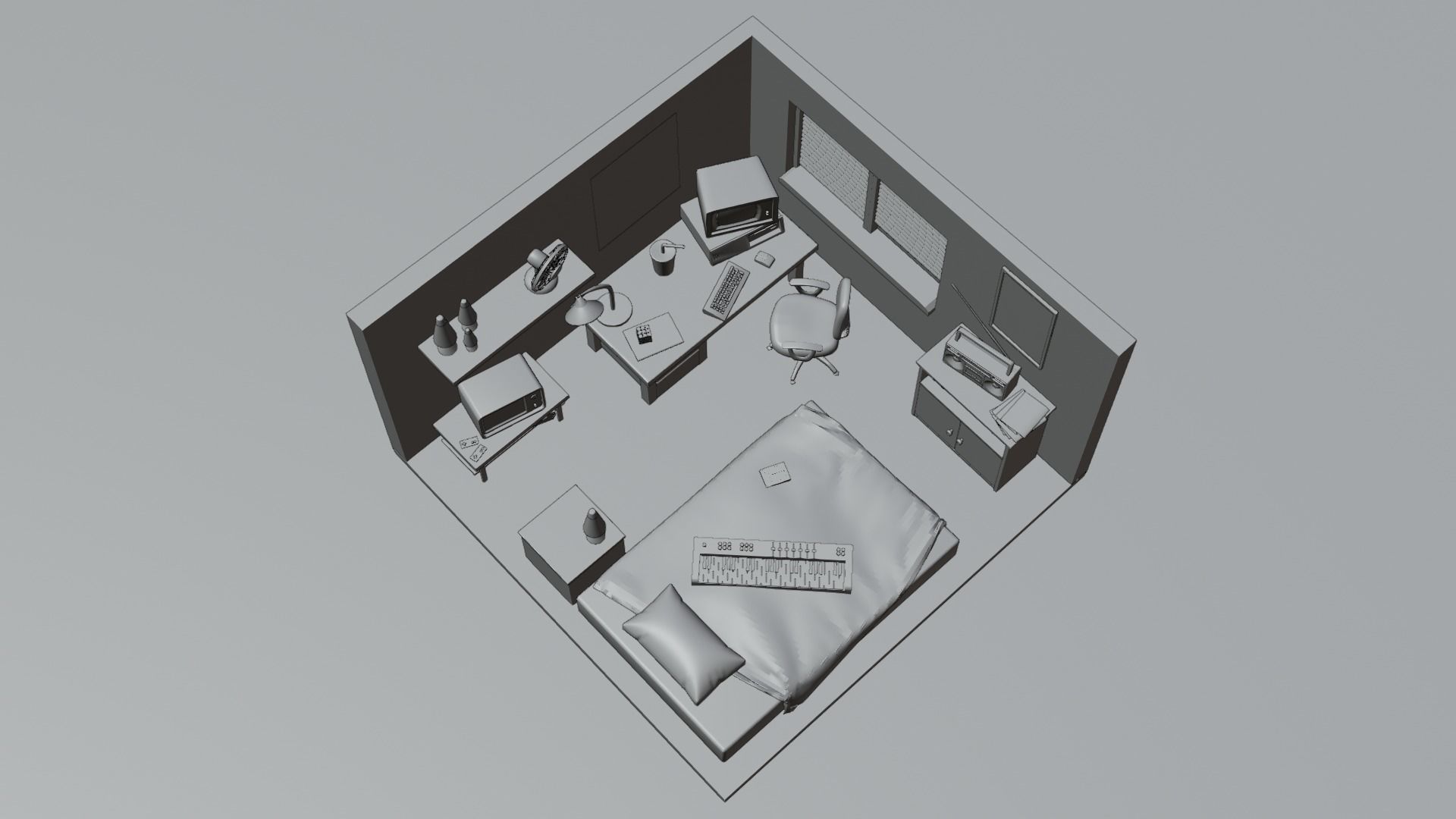 3D model Low-Poly 90s Retro Game Room VR / AR / low-poly | CGTrader