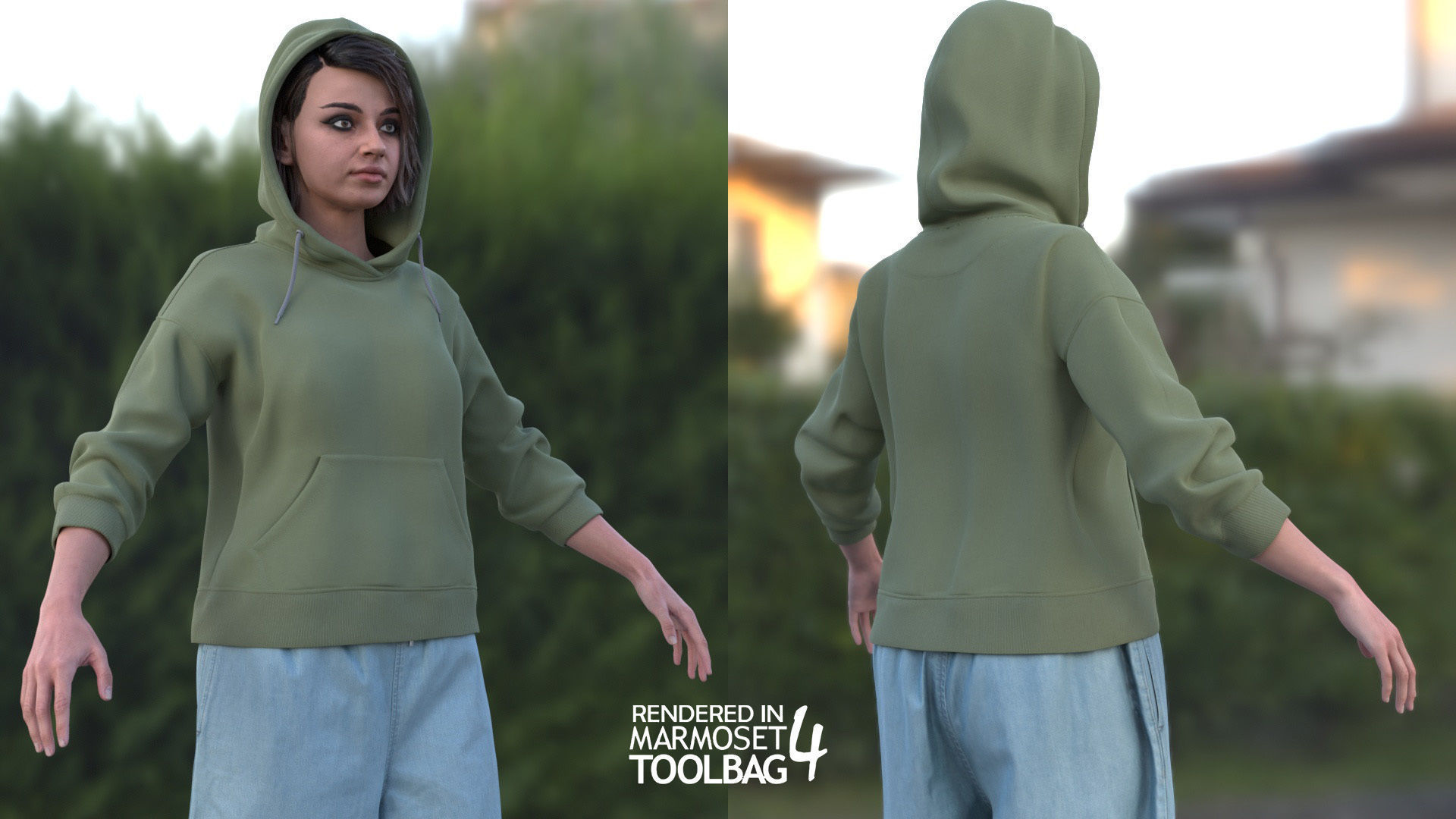 3D model Woman - Casual Outfit 9 - Modular - Rigged VR / AR / low-poly ...