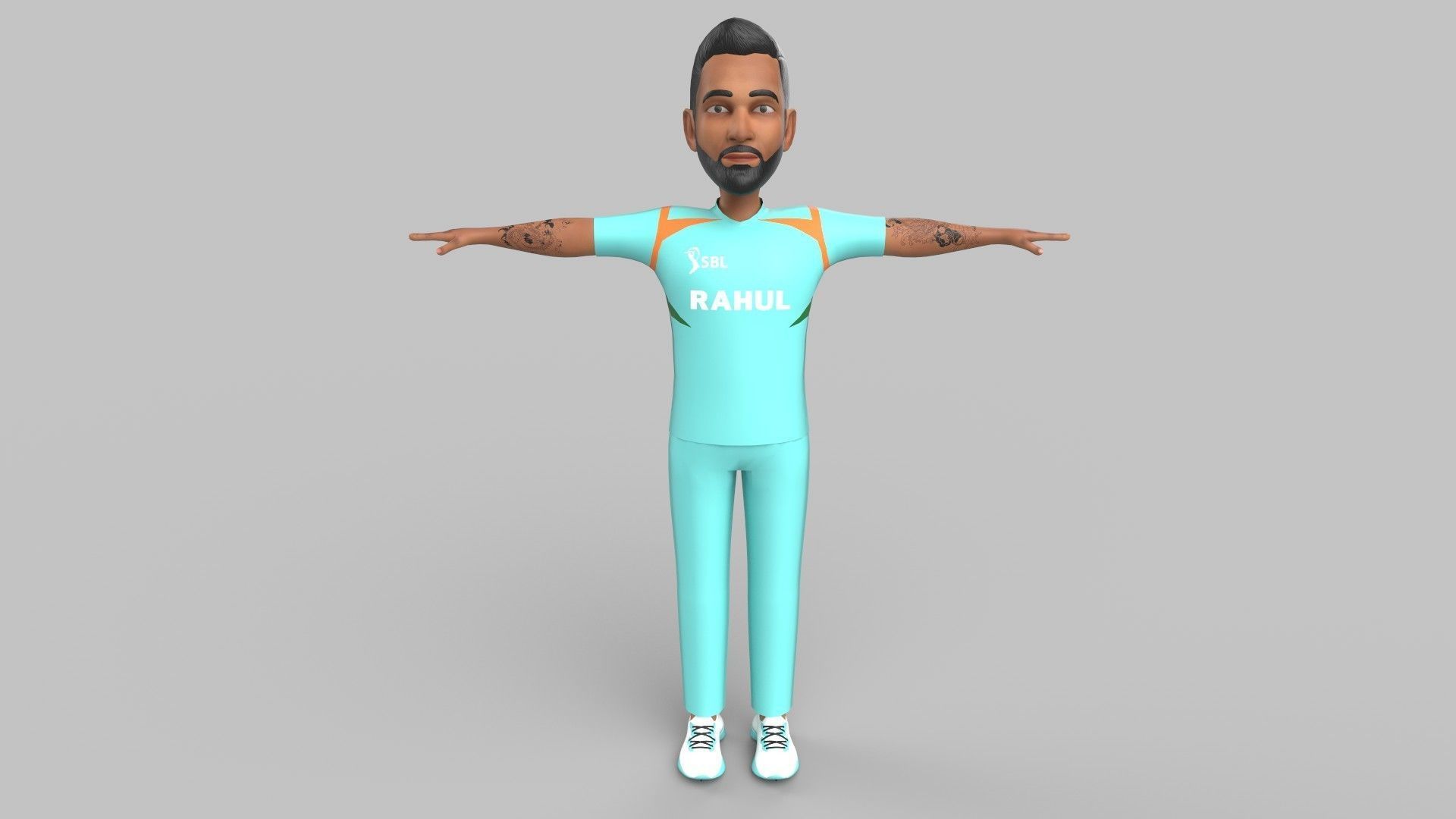 kl rahul 3D model | CGTrader